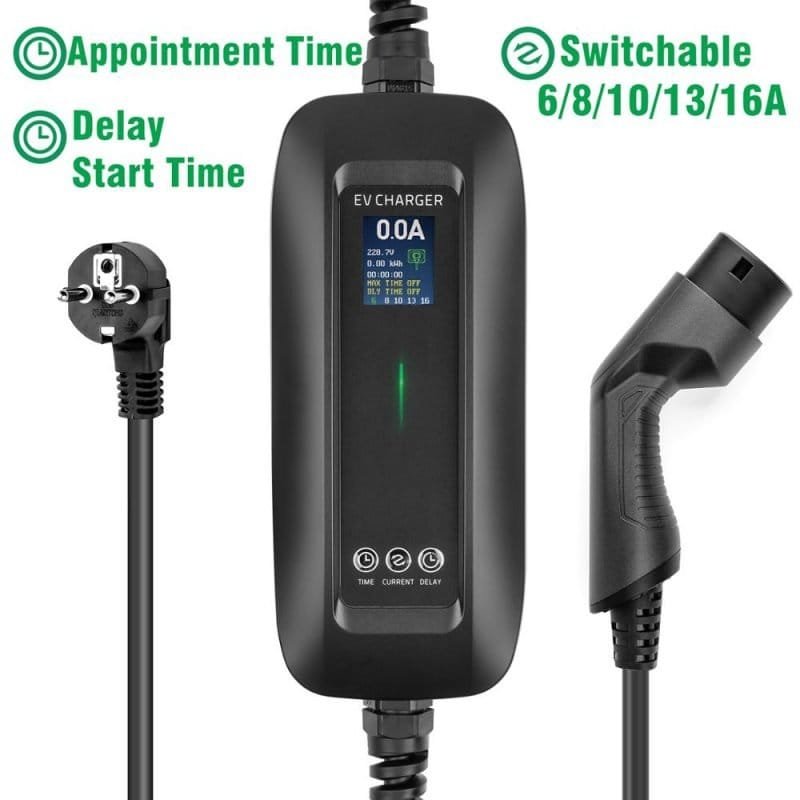 Tesla EVSE Electric EV Charger Type 2 IEC 62196-2 Switchable 6/8/10/13 ...